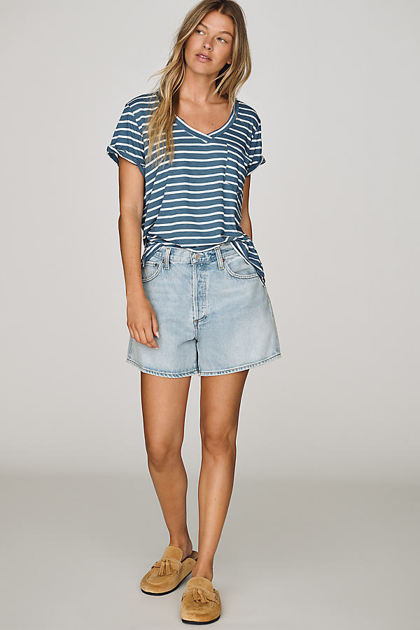 PILCRO Pilcro Quinn Drapey V-Neck T-Shirt